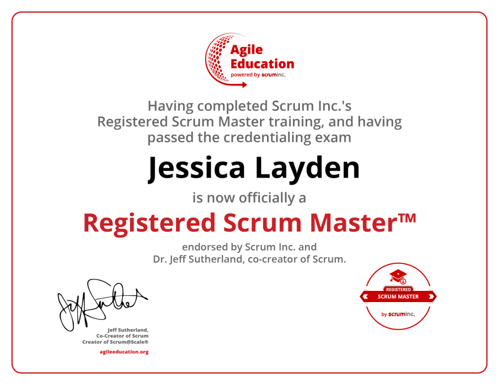 Registered Scrum Master by Scrum Inc.™ | Agile Education Program